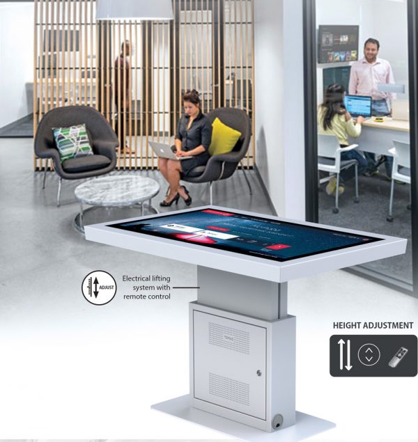 Zenta Height Adjustable Interactive Touch Table | TEMAS TECHNOLOGY